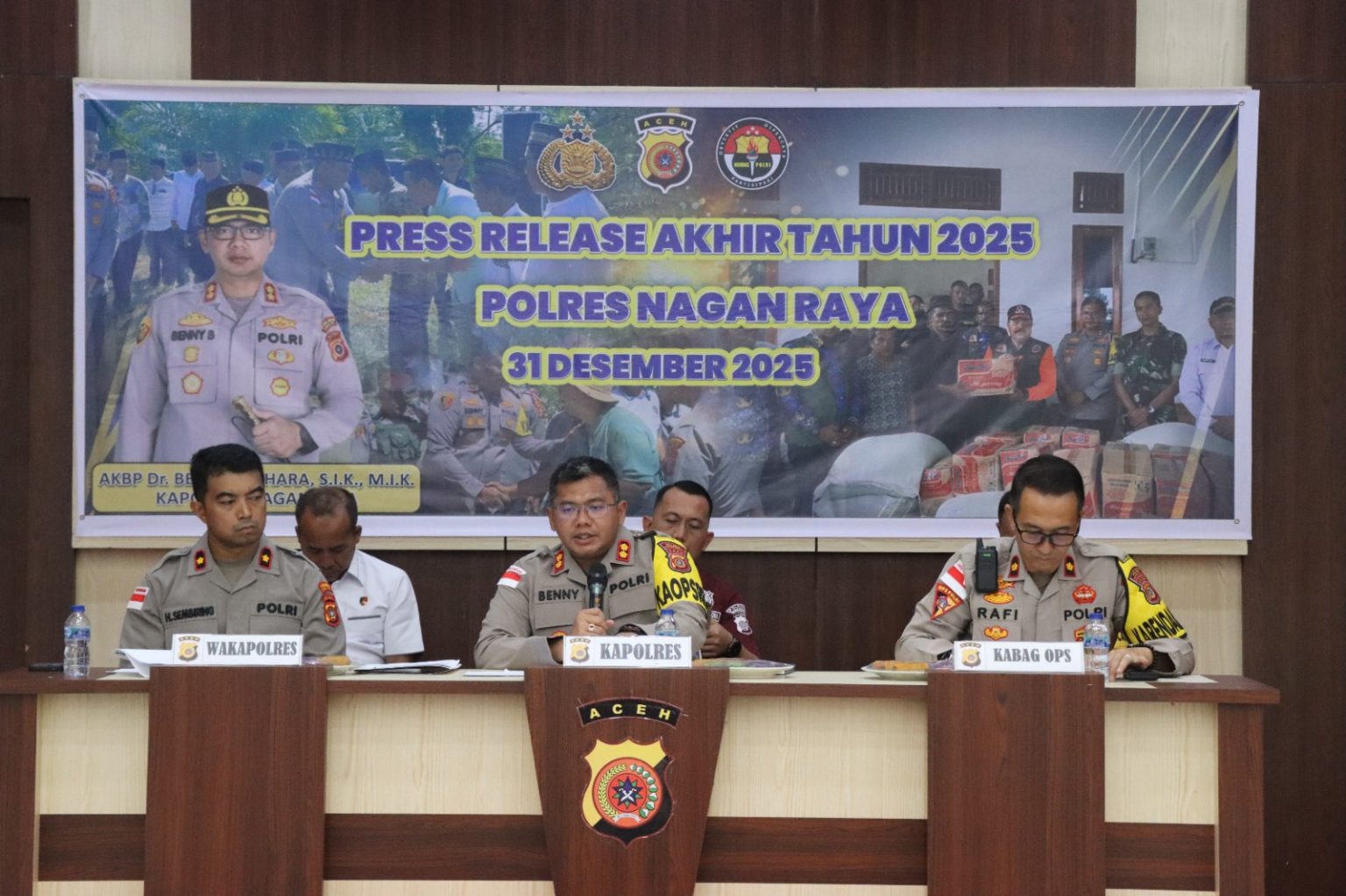 Polres Nagan Raya Gelar Press Release Tahunan 2025, Ungkap Capaian ...